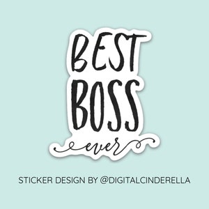 Best Boss Ever Sticker Boss Sticker Sticker for Boss Boss Sticker Gift ...