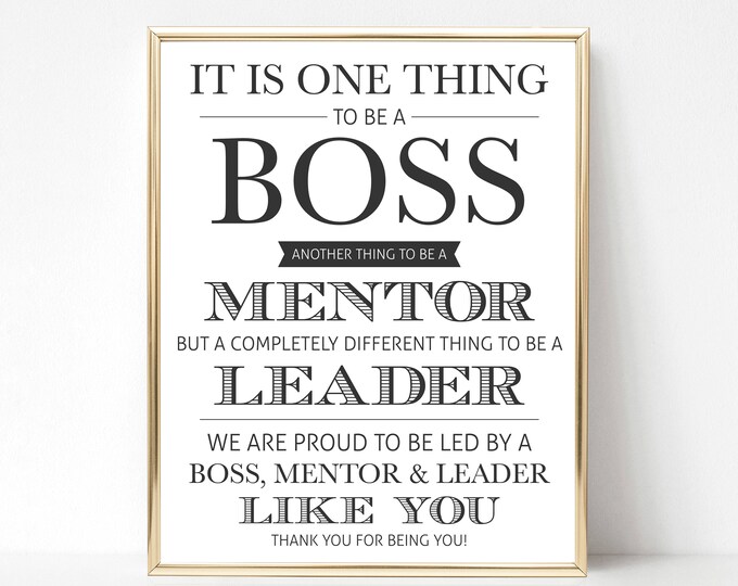 Funny Boss's Day Card Printable Pdf / Instant Download / Thank You Card ...
