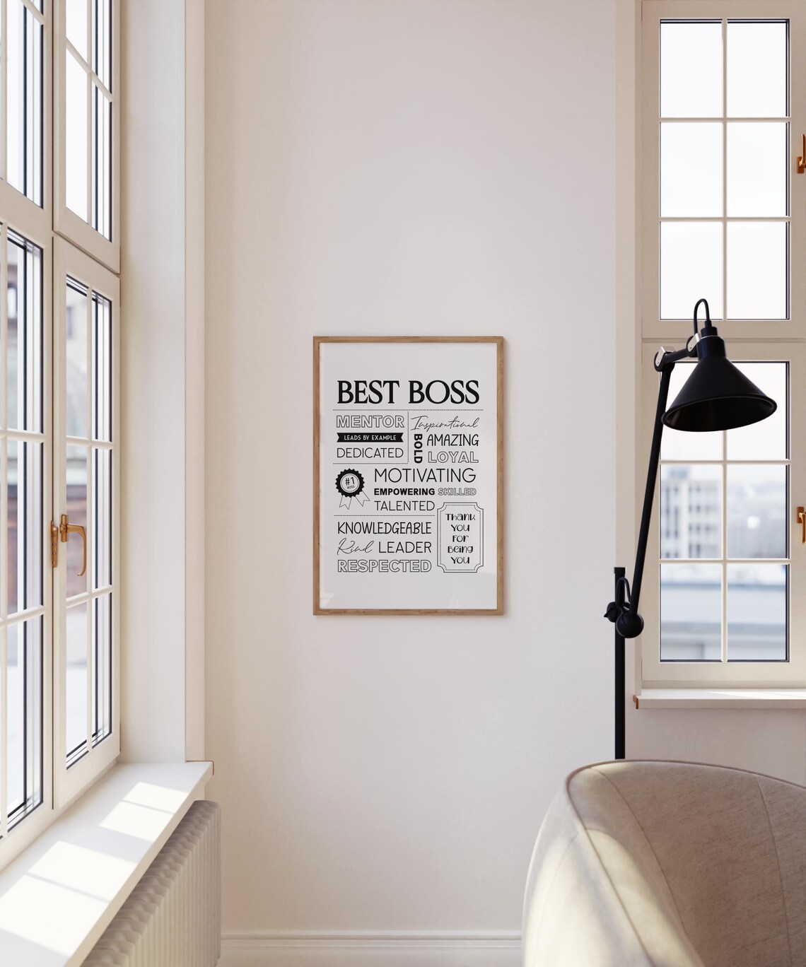 Boss Day Gift Printable Best Boss Quote Gift Inspirational Office Decor ...
