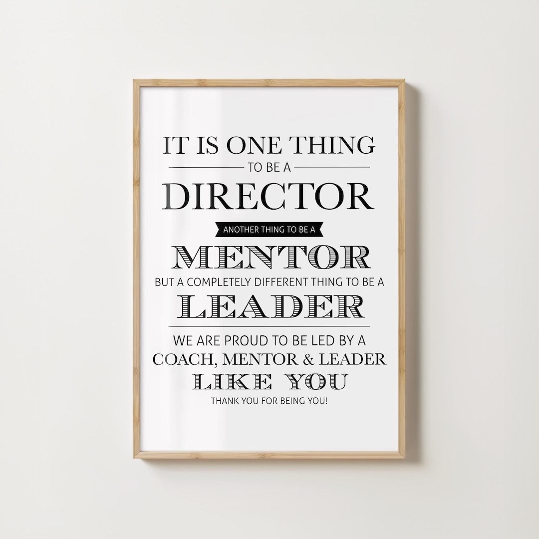 Director Award Thank You Printable Gift Inspiration Mentor Appreciation ...