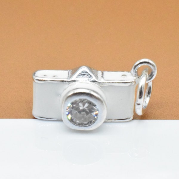 Sterling Silver Camera Charm - Etsy