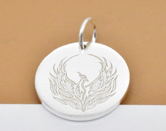 Phoenix 925 Sterling Silver Charm Personalized Gift Dainty Necklace ...