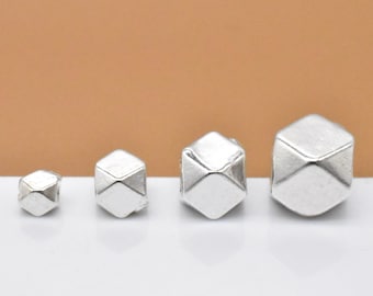 Sterling Silver Diamond Cut Beads Moon Cut Beads Corrugated - Etsy