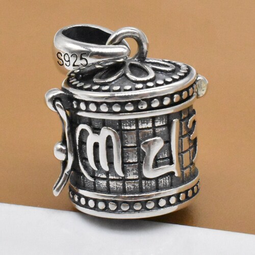 Sterling Silver Om Locket Pendant Heavy 925 Silver Prayer - Etsy