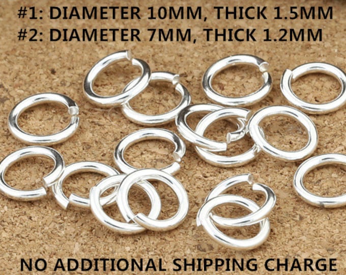 10 Sterling Silver Oval Jump Rings Open or Closed 925 Silver - Etsy