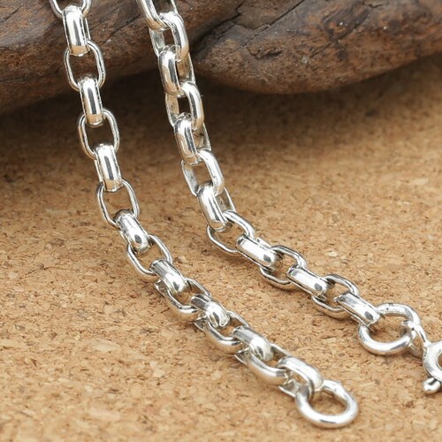 Sterling Silver Square Cable Chain Sterling Square Rolo - Etsy