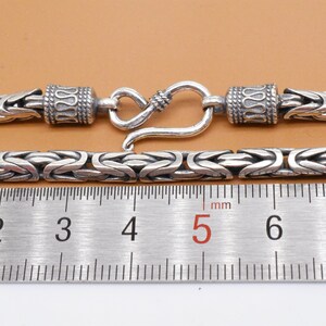 Sterling Silver Byzantine Chain, 925 Silver Byzantine Chain Necklace ...