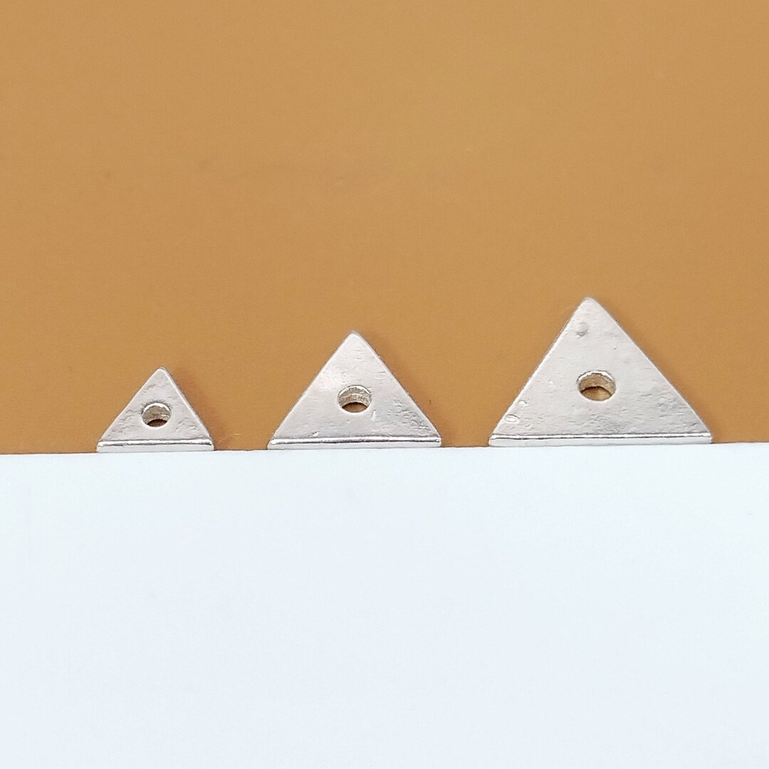 Sterling Silver Triangle Spacer Bead, 925 Silver Geometry Bead ...