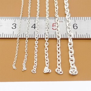 Sterling Silver Small Drawn Cable Chain, Rectangle Cable Chains, Bulk ...
