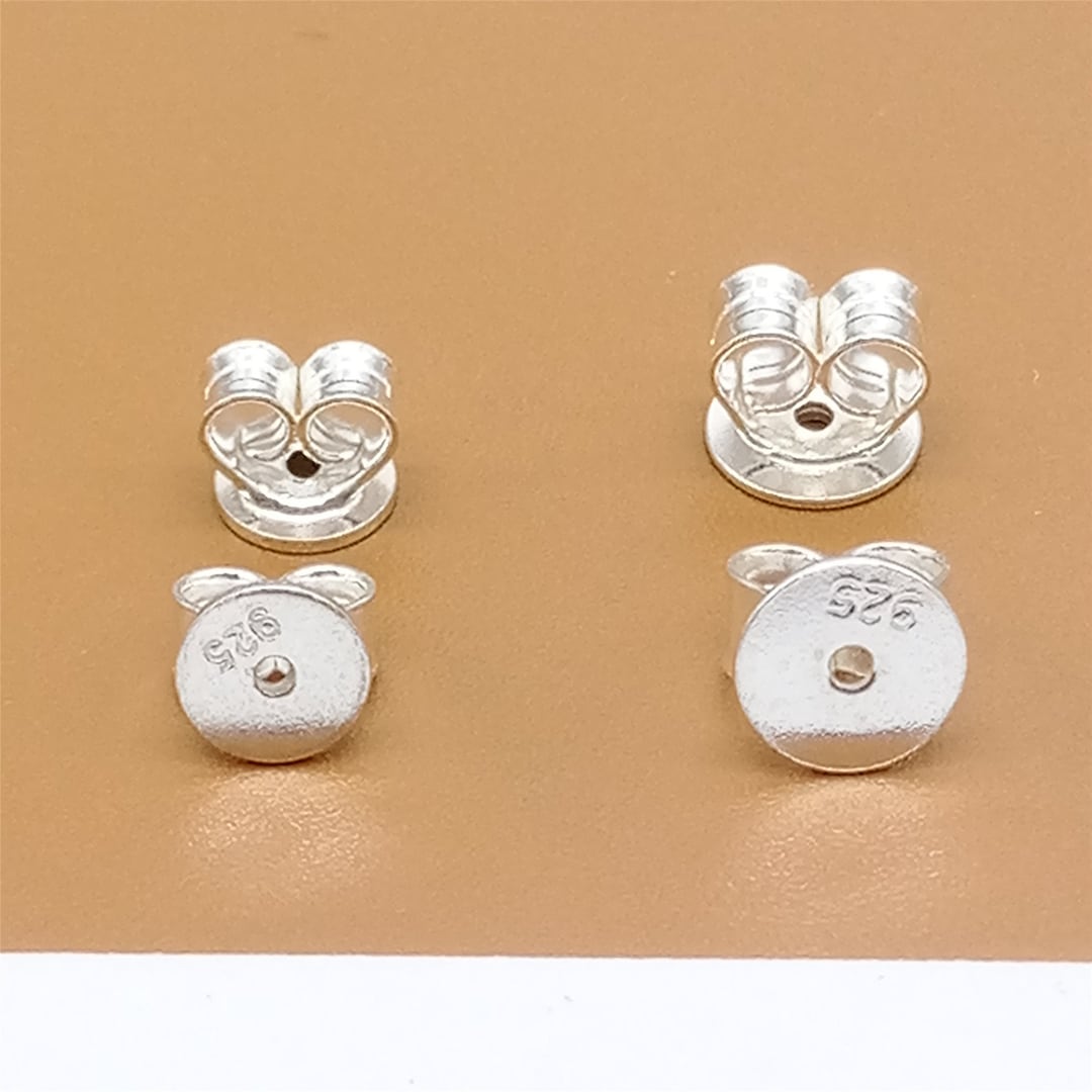 8prs Sterling Silver Earring Backs, Ear Back Stopper, 925 Silver ...