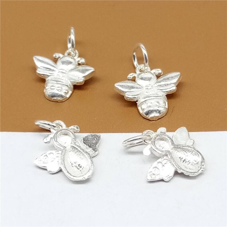 5 Sterling Silver Bee Charm for Necklace Bracelet Earring 925 - Etsy