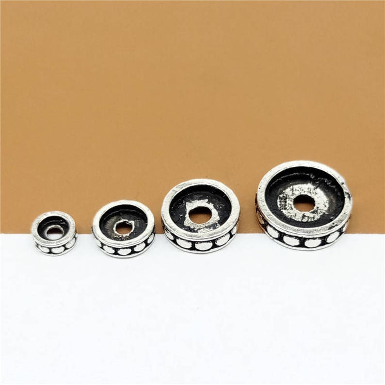 Sterling Silver Round Spacer Beads 925 Silver Round Spacer - Etsy