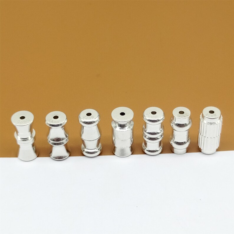 2 Sterling Silver Screw Clasps 925 Silver Barrel Screw Clasp - Etsy