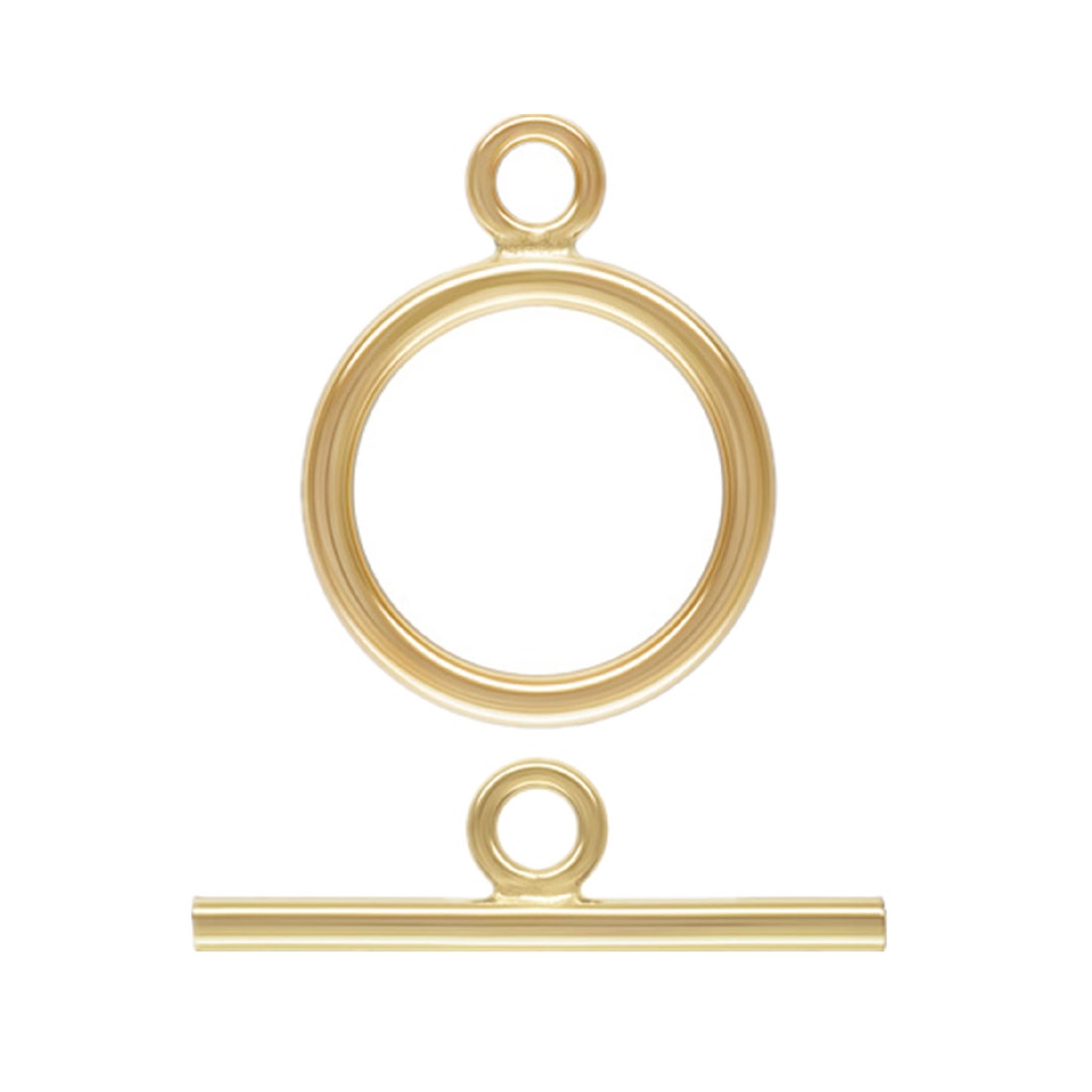 2 Sets 14K Gold Filled Toggle Clasps, Gold Filled Ring Toggle, Bracelet ...
