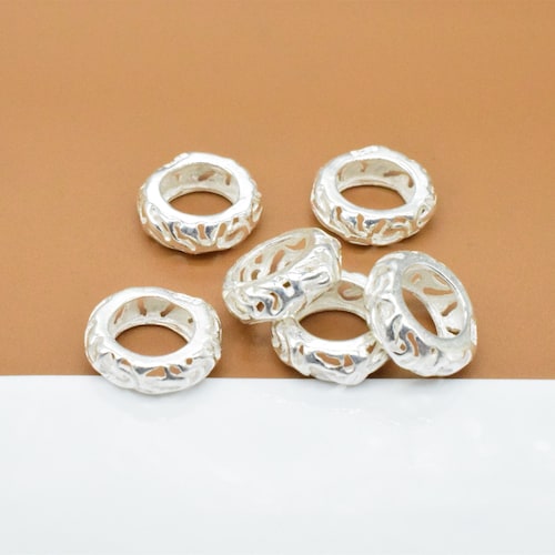 Sterling Silver Spacer Beads 925 Sterling Silver Round Spacer - Etsy