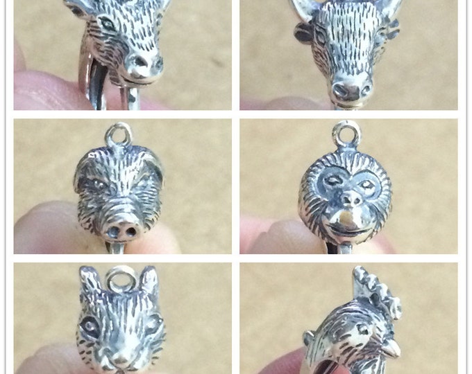 Sterling Silver Chinese Zodiac Beads for European Bracelet - Etsy