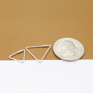 5 Pairs Sterling Silver Triangle Earring Hoops, 925 Silver Ear Wires ...