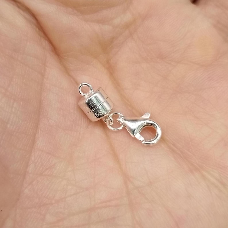 Sterling Silver Magnetic Clasp W/ Lobster Clasp, 925 Silver Magnetic ...