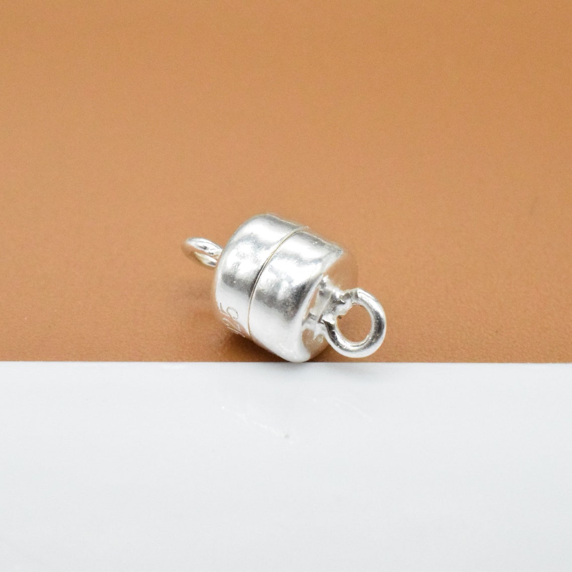 2 Sterling Silver Magnetic Clasps, 925 Silver Magnetic Clasps, Shiny ...