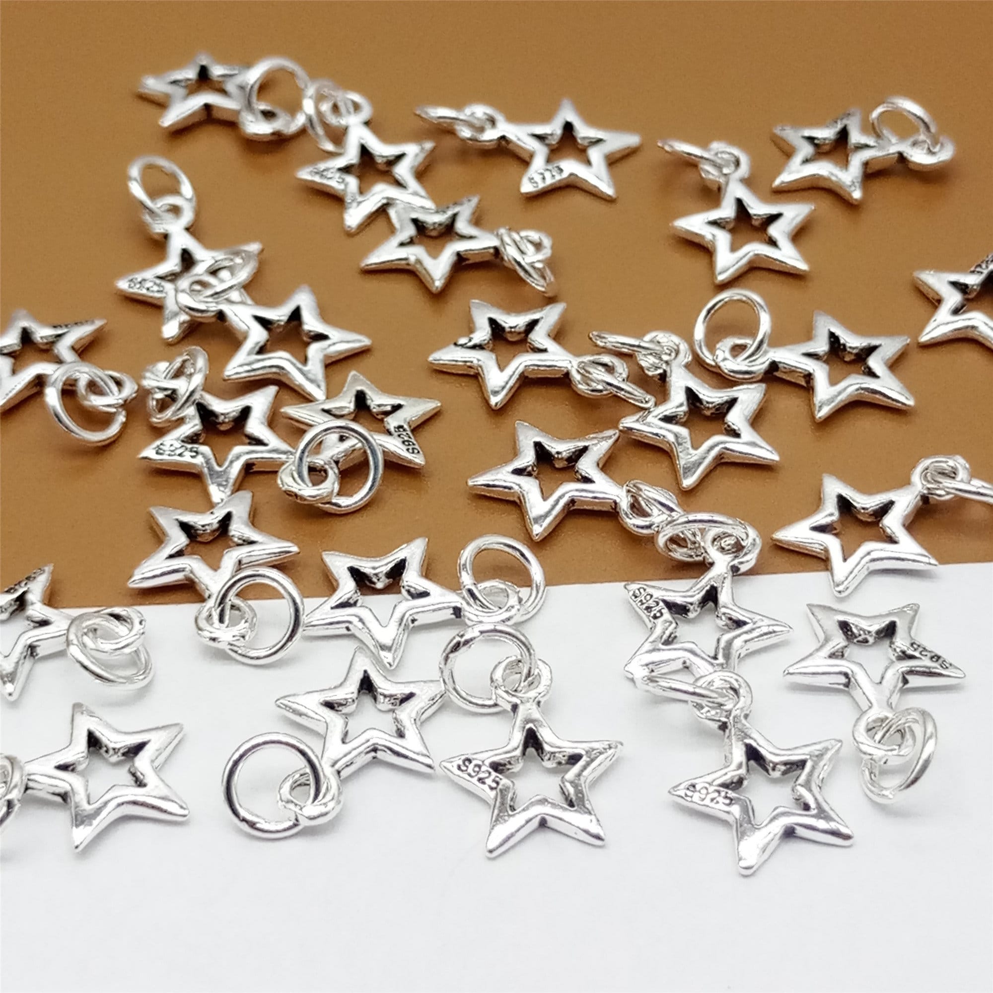 12 Sterling Silver Small Pentagram Charms Star Charms 925 - Etsy