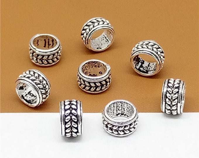 Sterling Silver Diamond Cut Beads Moon Cut Beads Corrugated - Etsy