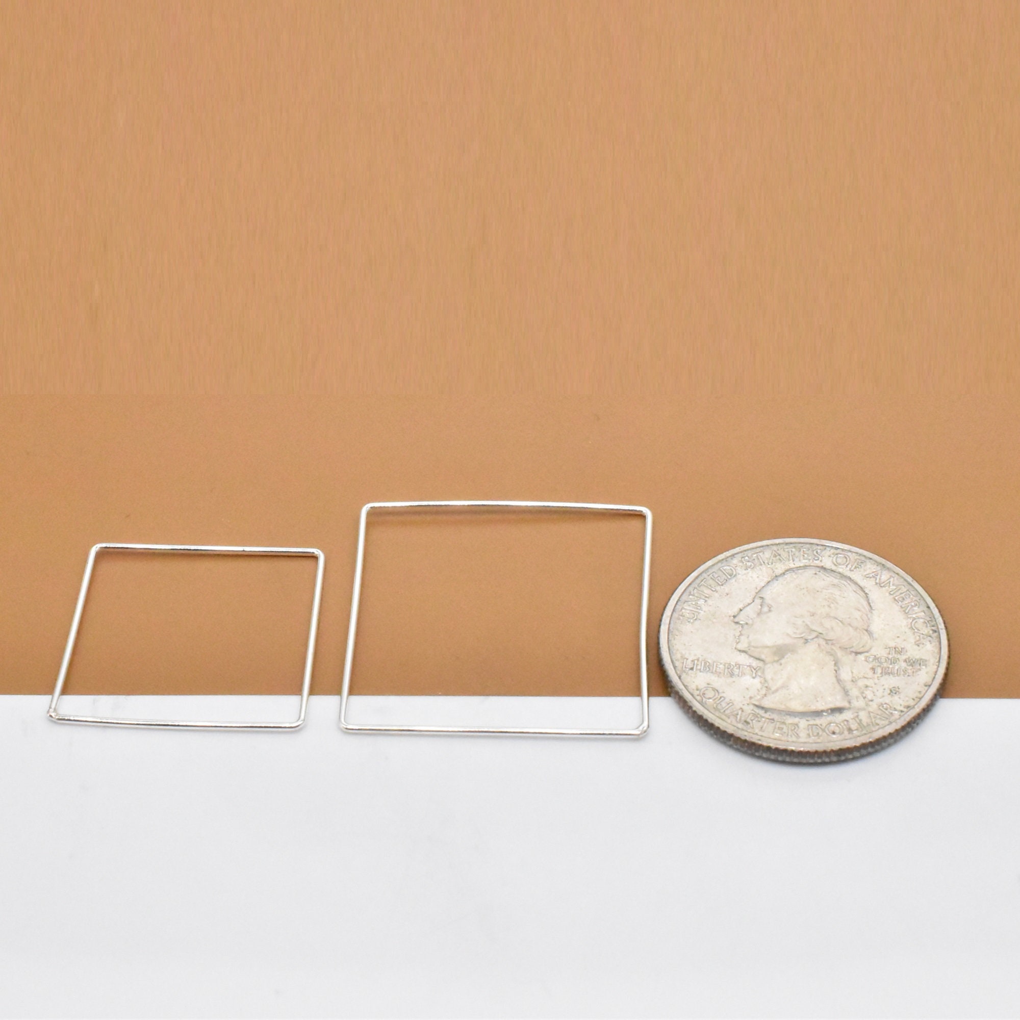 10 Sterling Silver Square Jump Rings 925 Silver Jump Rings - Etsy