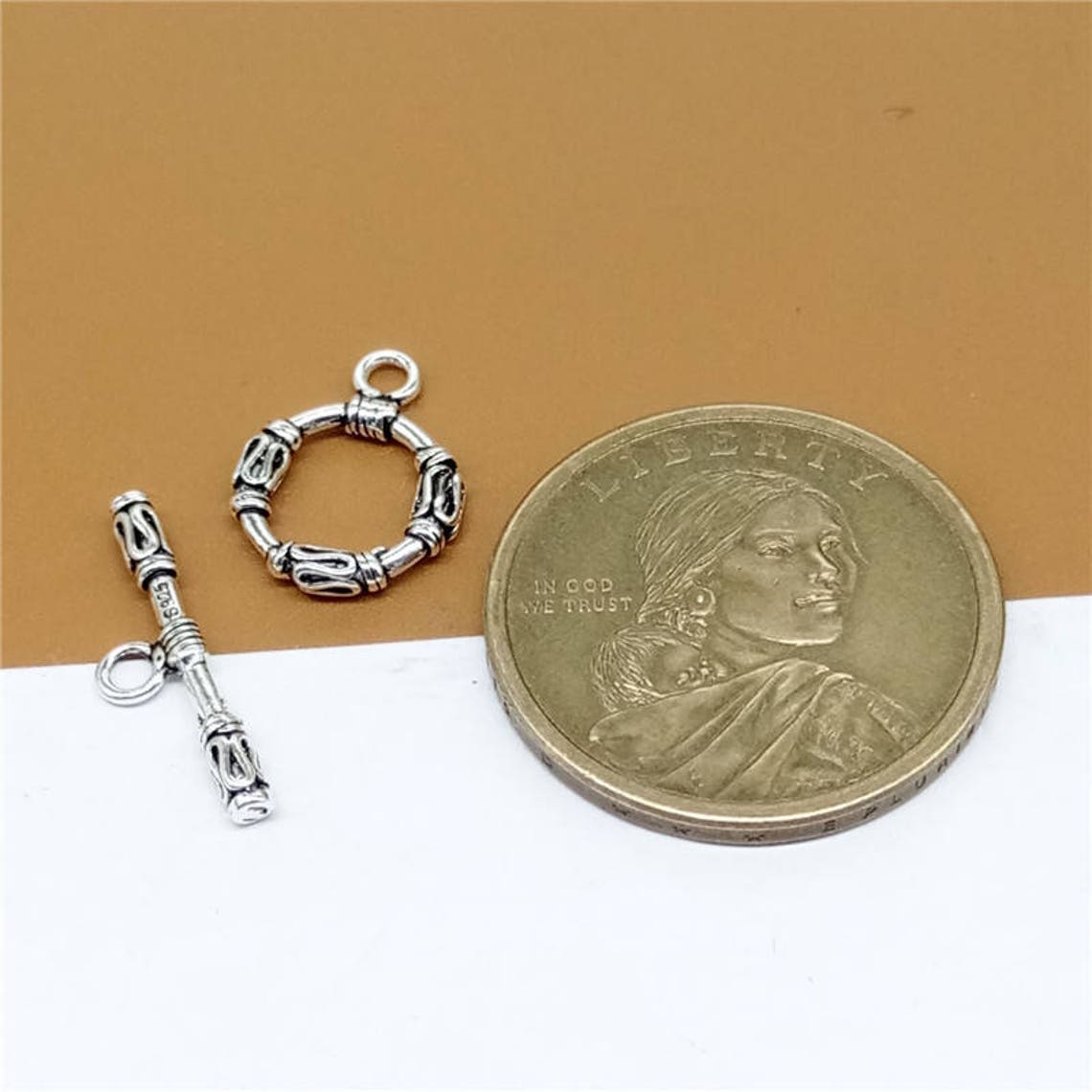 2 Sterling Silver Toggle Clasp, 925 Stering Silver Toggle Clasps, 925 ...