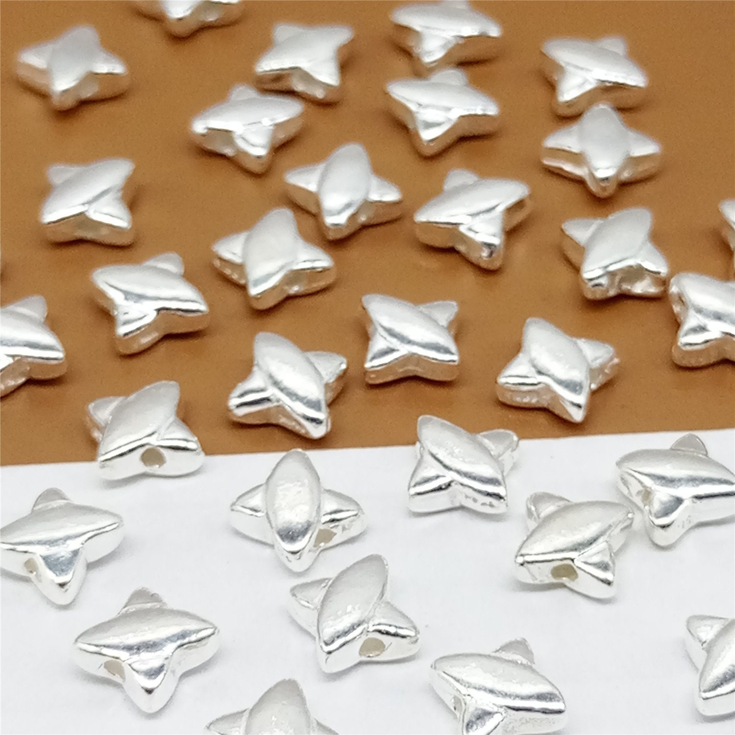 10 Sterling Silver Plane Beads, Aircraft Beads, Shiny Plane, Airplane ...