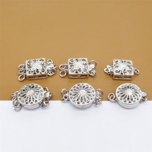 Sterling Silver Tube Clasp 925 Silver Tube Clasp 2 3 4 5 6 7 - Etsy