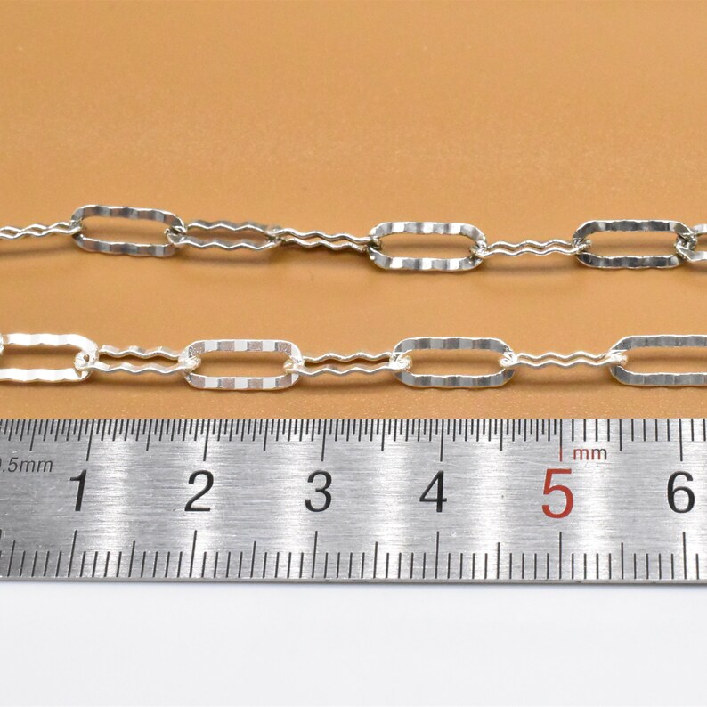 Sterling Silver Paperclip Chain 925 Silver Paper Clip Chain - Etsy