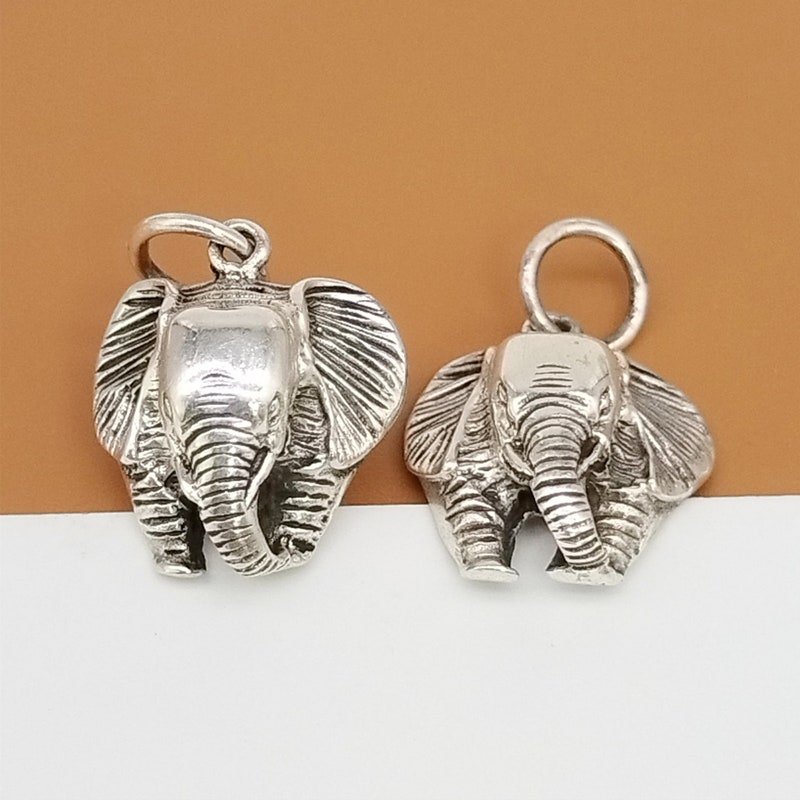 Small Elephant Charm - Etsy