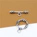 2 Sterling Silver Toggle Clasp 925 Stering Silver Toggle - Etsy