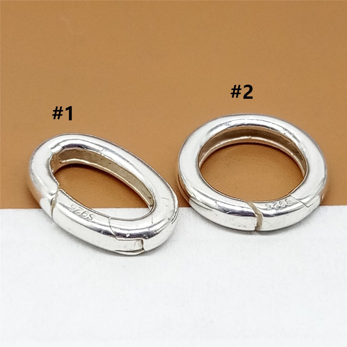 Sterling Silver Oval Clasp Circle Clasp for Bracelet - Etsy