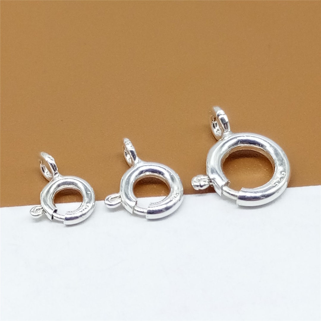 20 Sterling Silver Spring Rings, 925 Sterling Silver Spring Ring Clasp ...