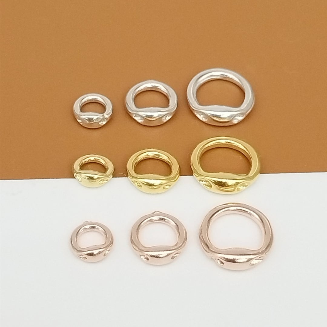 8 Sterling Silver Closed Jump Ring Bails for Charm Pendant, New Type ...