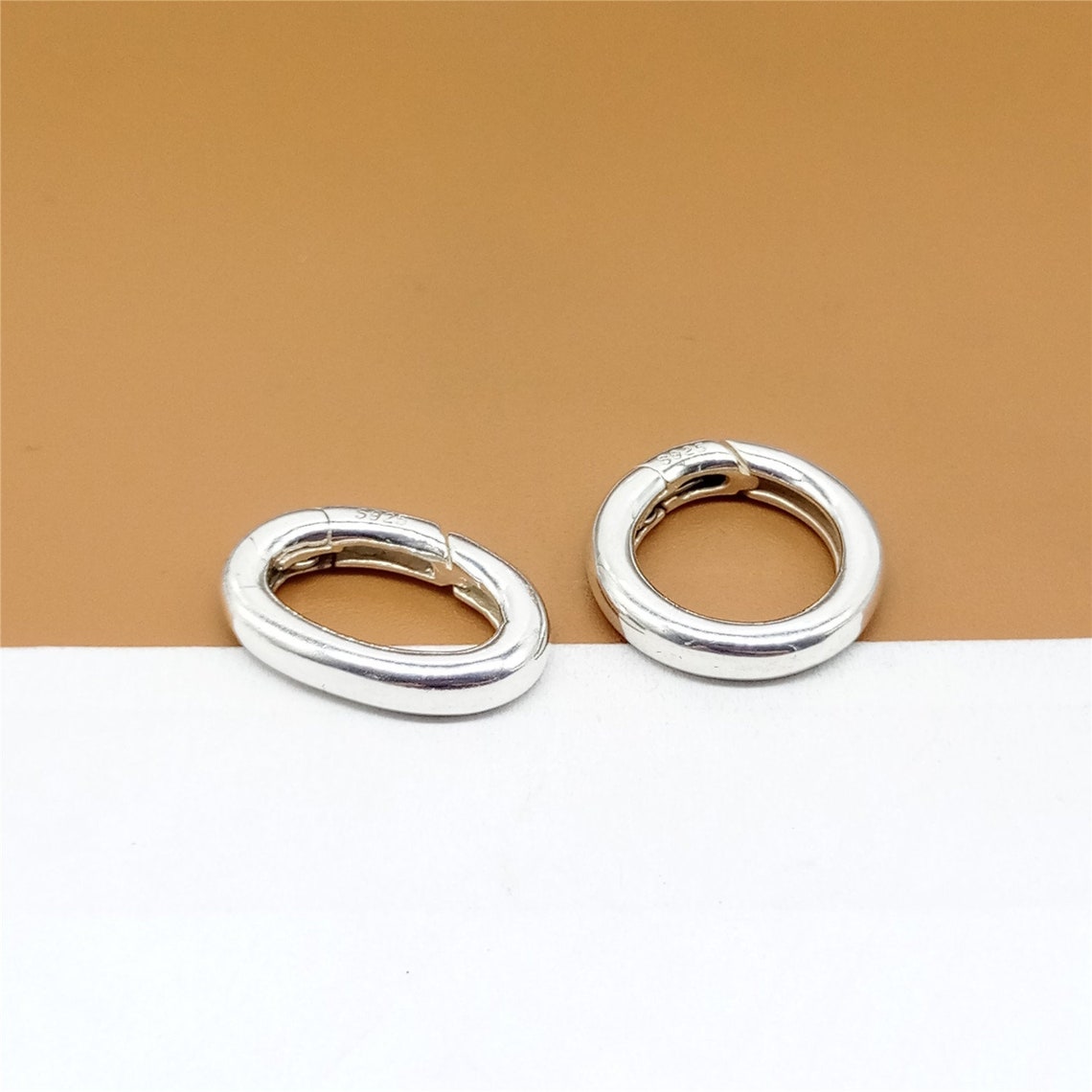 Sterling Silver Oval Clasp Circle Clasp for Bracelet - Etsy