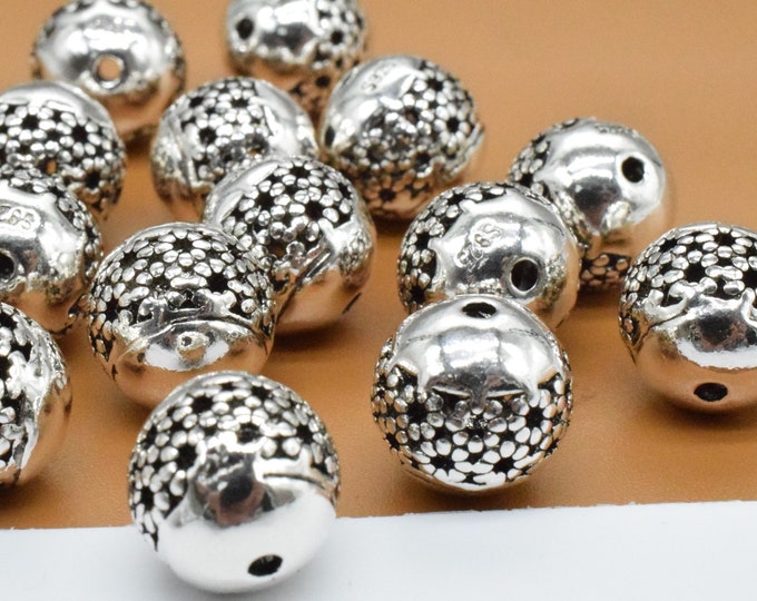 Sterling Silver Spacer Beads 925 Sterling Silver Round Spacer | Etsy