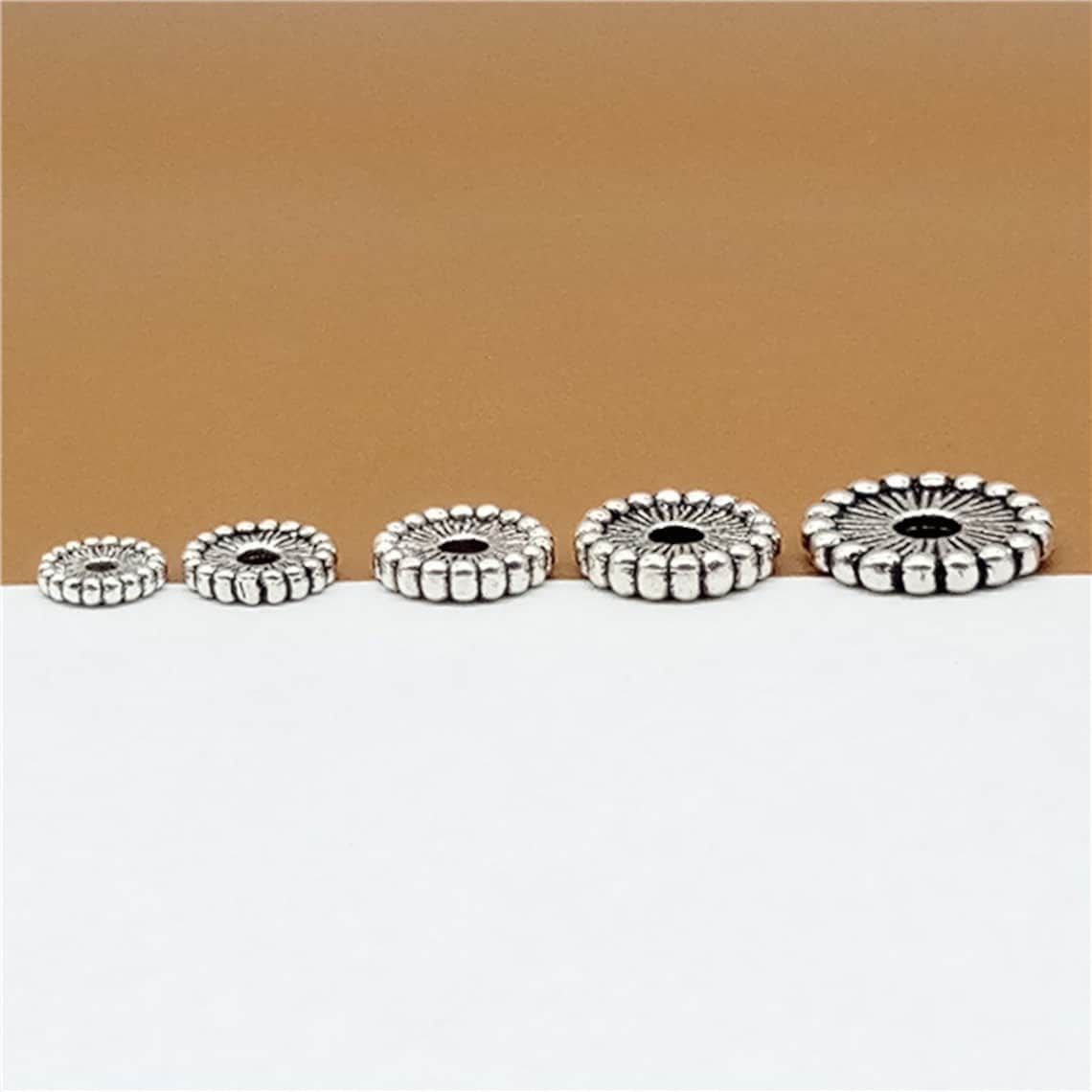 20 Sterling Silver Round Spacer Beads Bracelet Spacers 925 - Etsy