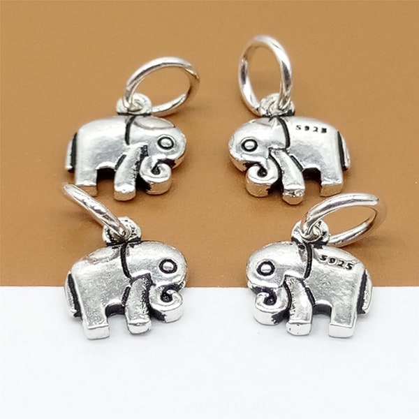 Small Elephant Charm - Etsy