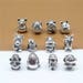 Sterling Silver Chinese Zodiac Beads for European Bracelet, Rat Ox ...