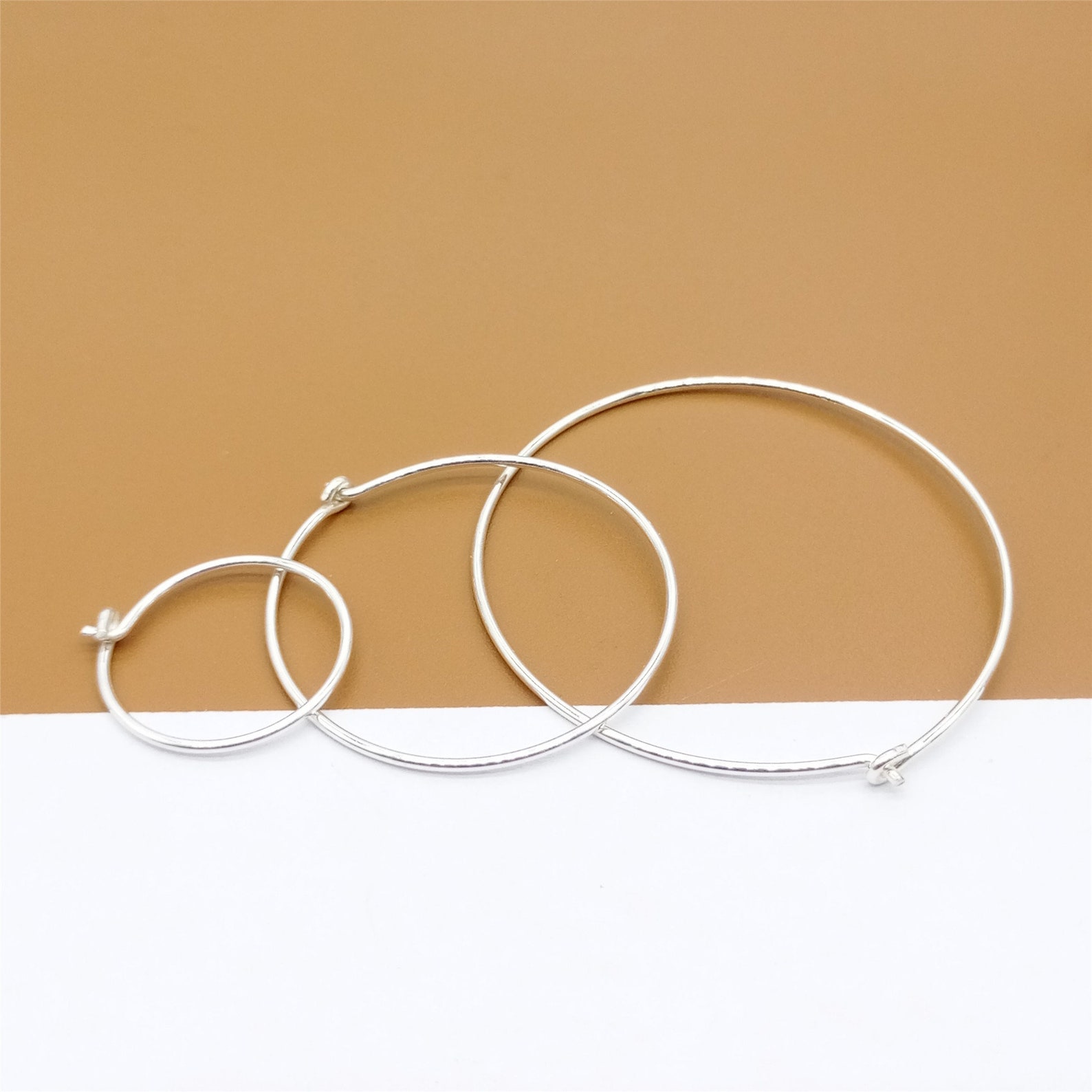 5 Pairs Sterling Silver Earring Hoops Ear Wire Hoops 925 - Etsy