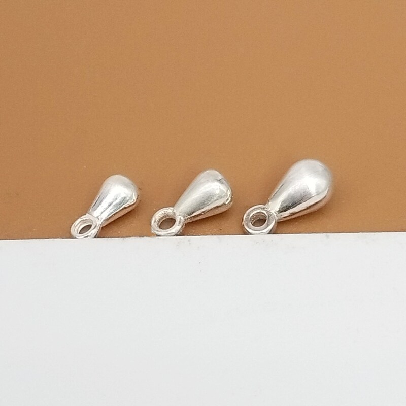 Tiny Sterling Water Drop - Etsy