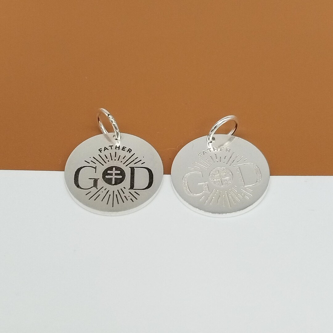 Sterling Silver Father God Pendant Charms - Cardinal Cross Religious ...