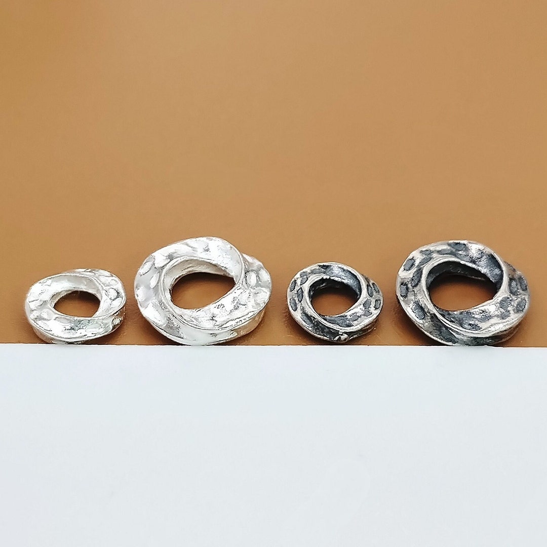 Sterling Silver Concave Bead, 925 Silver Twisted Bead, Bird Nest Bead ...