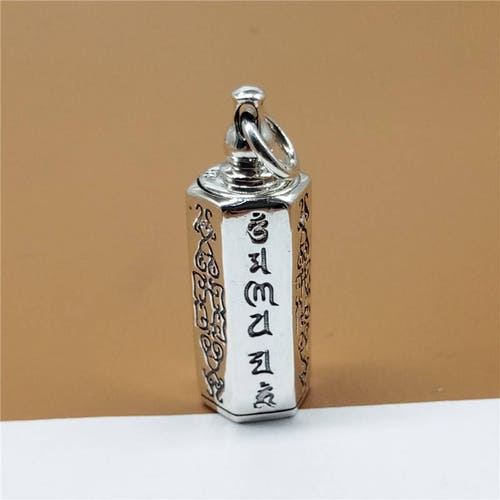 Sterling Silver Om Locket Pendant Heavy 925 Silver Prayer - Etsy