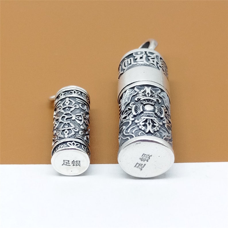 0.990 Fine Silver Om Locket Sterling Silver OM Pendant | Etsy