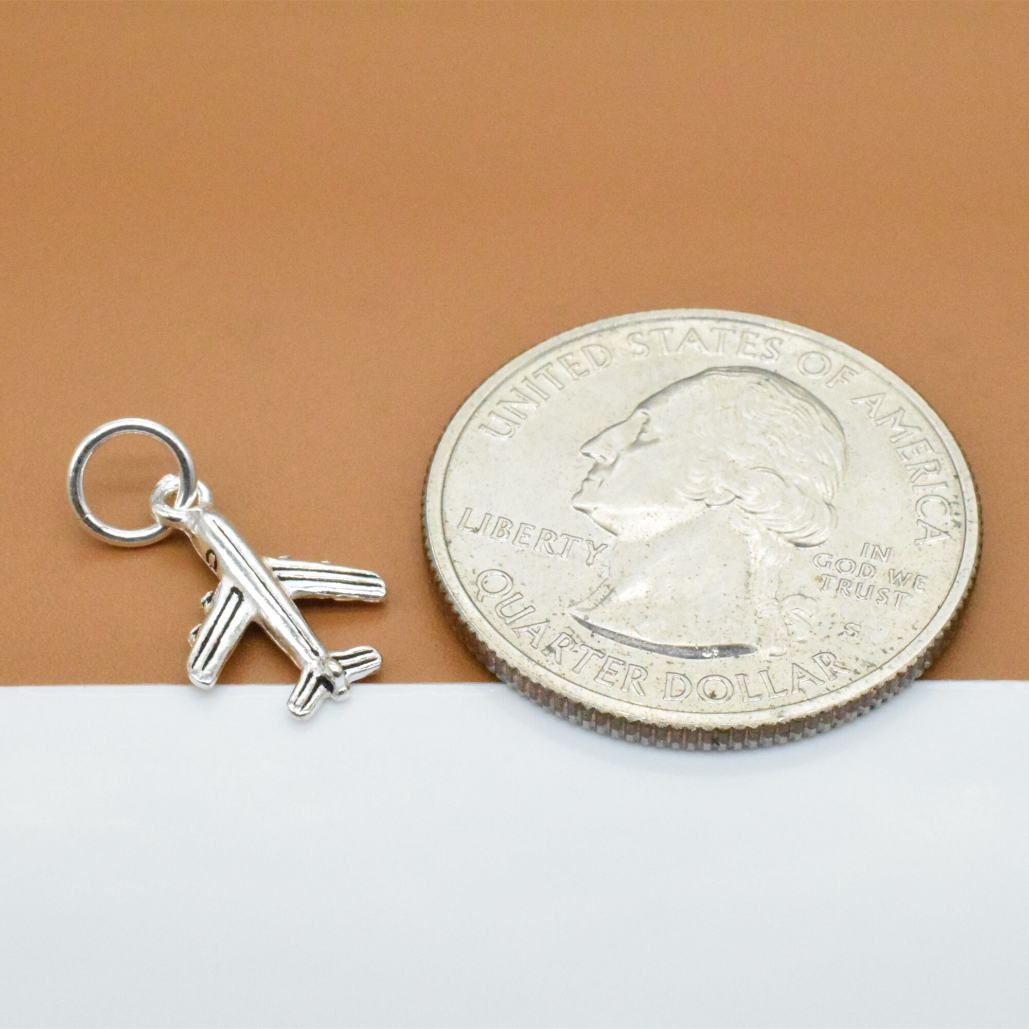 6 Sterling Silver Airplane Charms, 925 Silver Airplane Charms, Bracelet ...