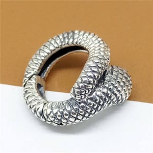 Sterling Silver Snake Lobster Clasp, Sterling Silver Clasp, 925 Silver ...