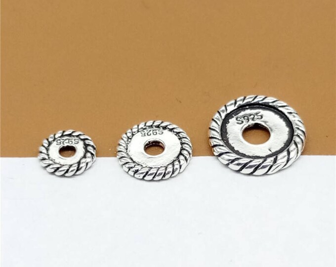 4 Sterling Silver Knot Round Beads Spacer Beads 925 Silver - Etsy