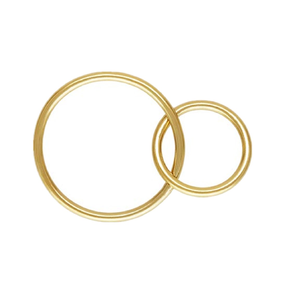 2pcs 14K Gold Filled Interlocking Jump Rings, Overlap Closed Jump Ring ...